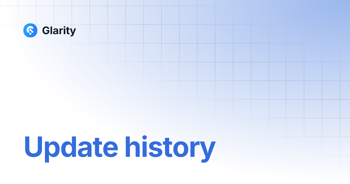 Update history | Glarity